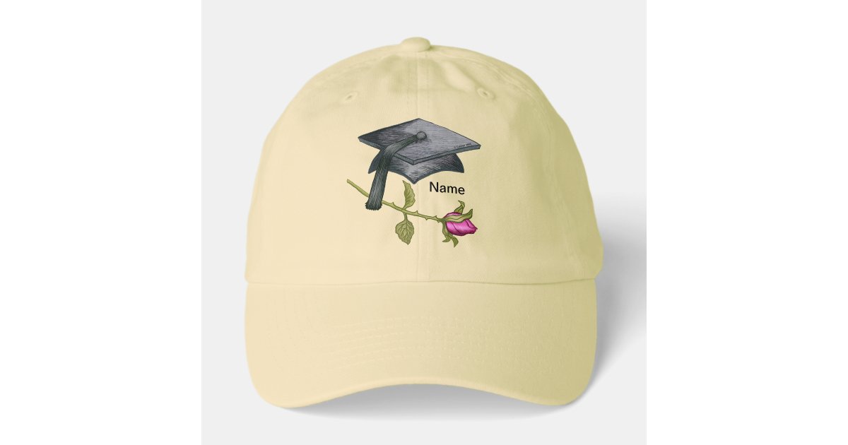 Graduation Cap Rose hat | Zazzle