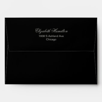 Graduation Cap Silver Foil & Black Elegant Grad Envelope | Zazzle