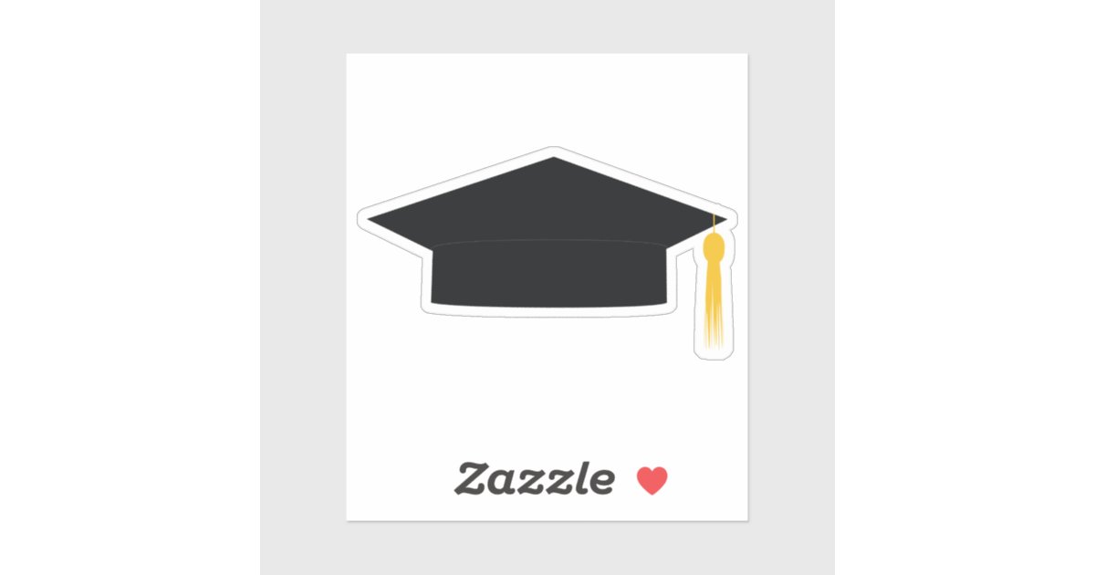 Graduation Cap Sticker | Zazzle