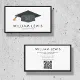 Graduation Cap Student Modern Minimalist QR Code Business Card | Zazzle