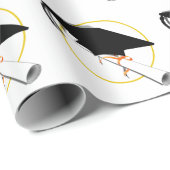 Graduation Cap Tilt With Diploma Wrapping Paper | Zazzle