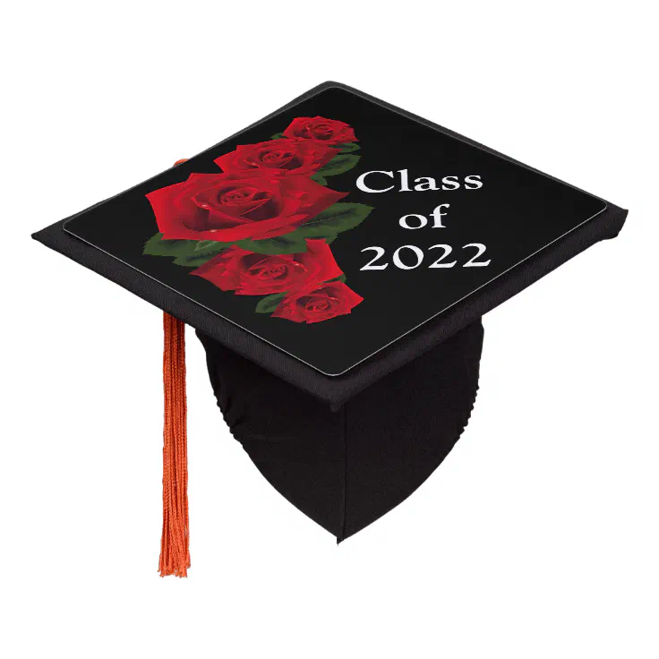 Graduation Cap Topper Red Roses | Zazzle