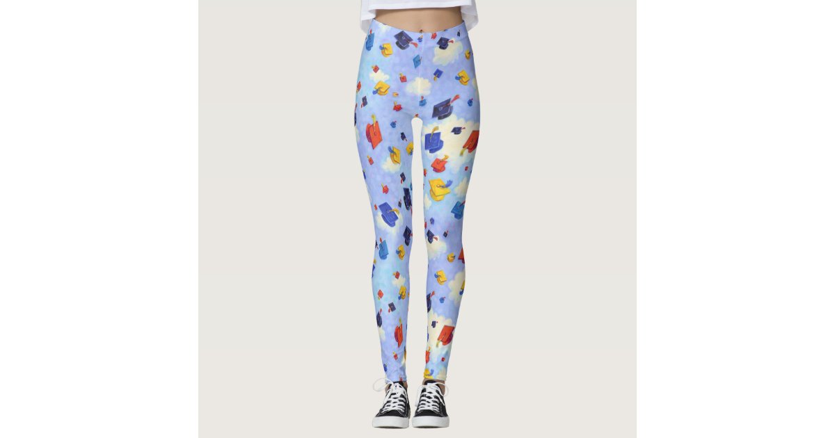 Graduation Cap Toss Leggings | Zazzle