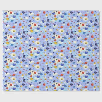 Graduation Cap Toss Wrapping Paper | Zazzle