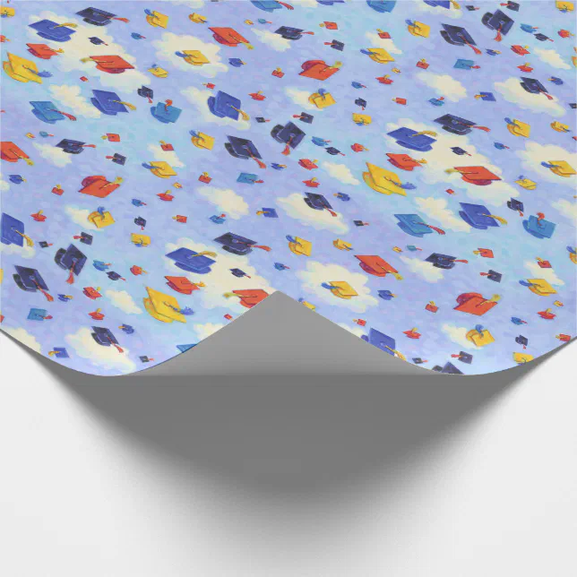 Graduation Cap Toss Wrapping Paper | Zazzle