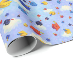 Graduation Cap Toss Wrapping Paper | Zazzle