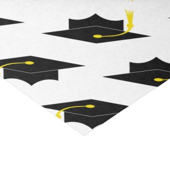 Graduation Caps Pattern Tissue Paper | Zazzle