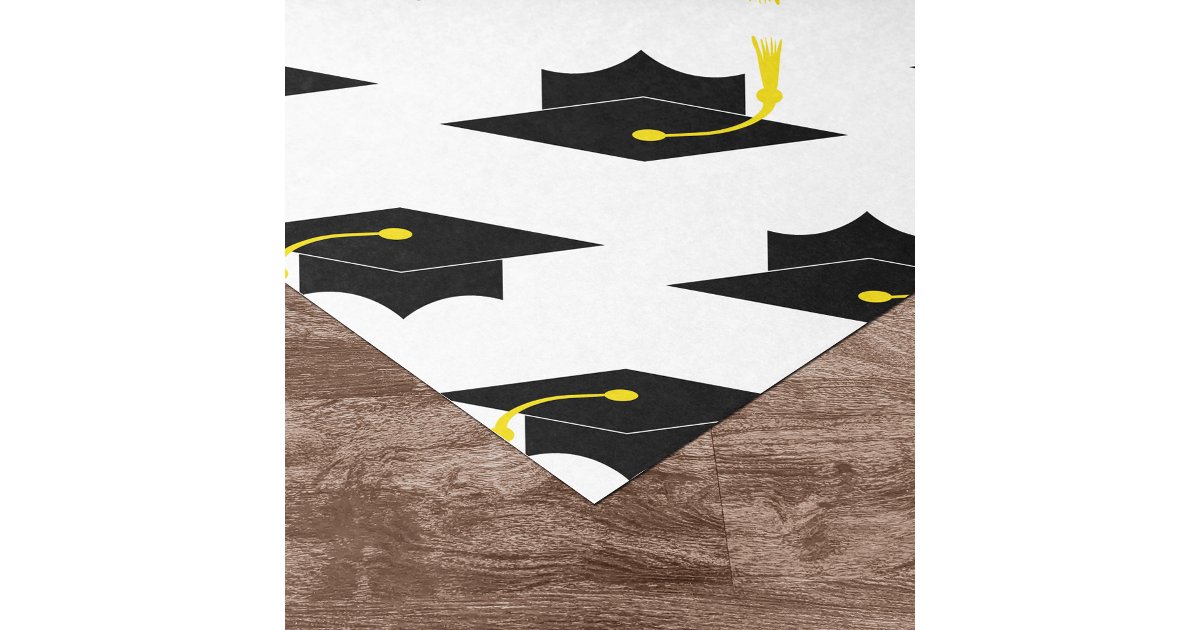 Graduation Caps Pattern Tissue Paper | Zazzle