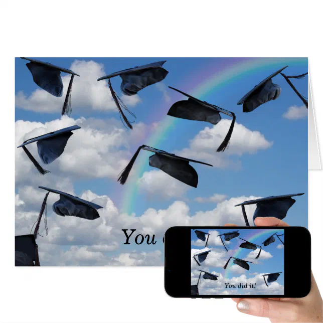 Graduation Caps with Rainbow | Zazzle