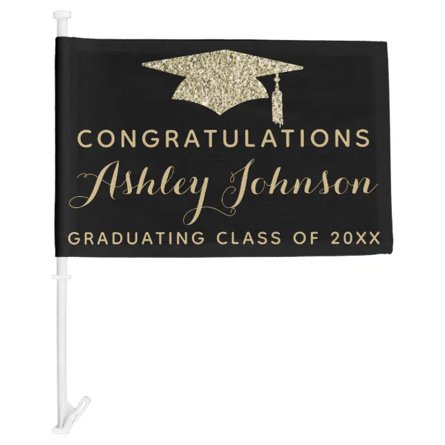 Graduation Car Parade Car Flag | Zazzle