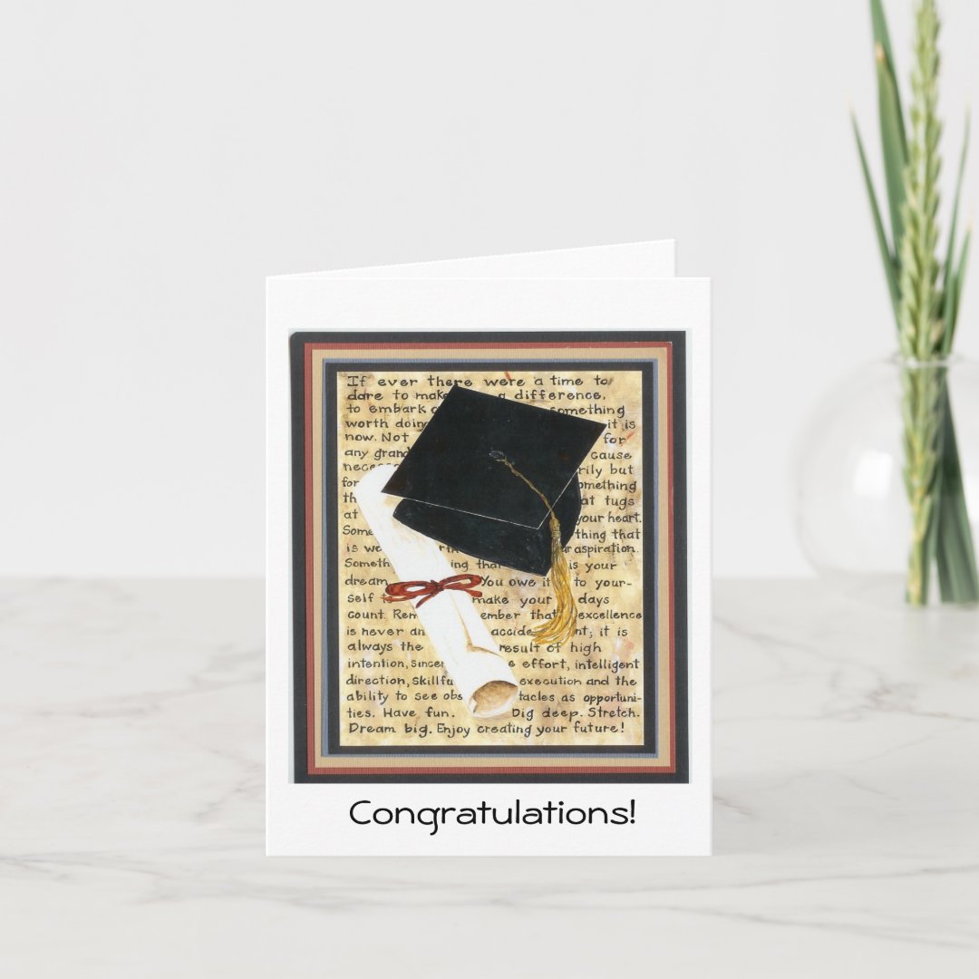 Graduation Card, Congratulations! Card | Zazzle