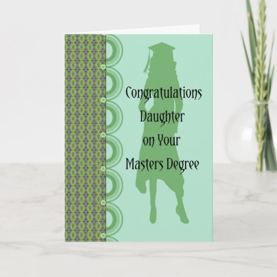 Graduation Card for Daughter with Masters Degree | Zazzle.com