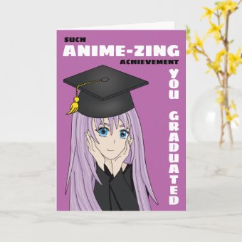 Graduation Card For Girl, Anime & Manga | Zazzle