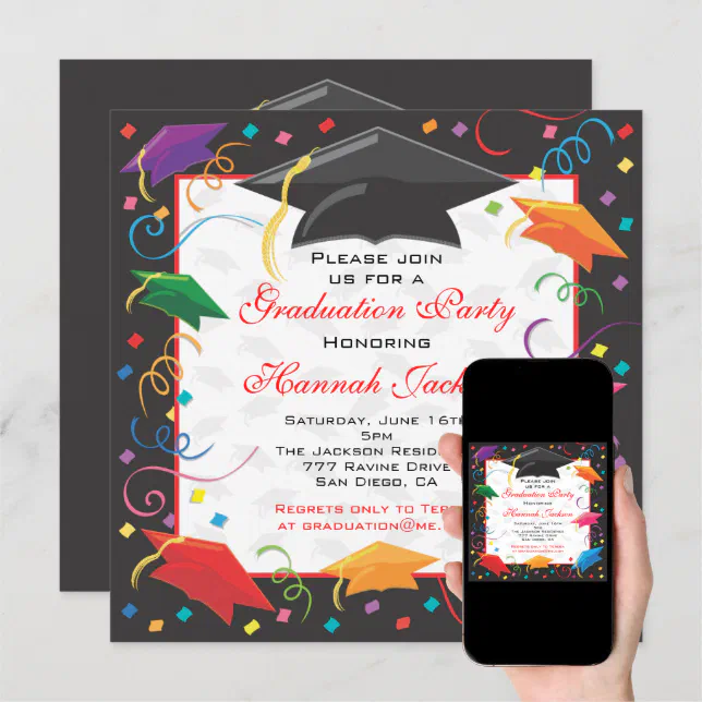 Graduation Celebration Party Invitation Card | Zazzle