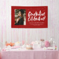 Graduation celebration red handlettered graduate banner | Zazzle