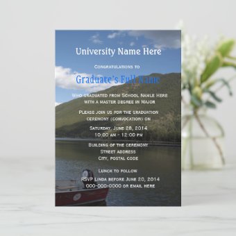 Graduation ceremony (convocation) invitations | Zazzle