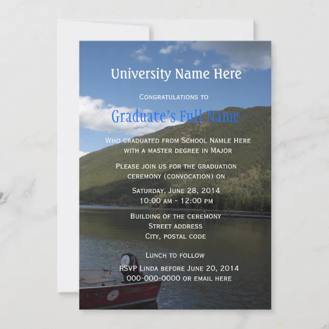 Graduation ceremony (convocation) invitations | Zazzle