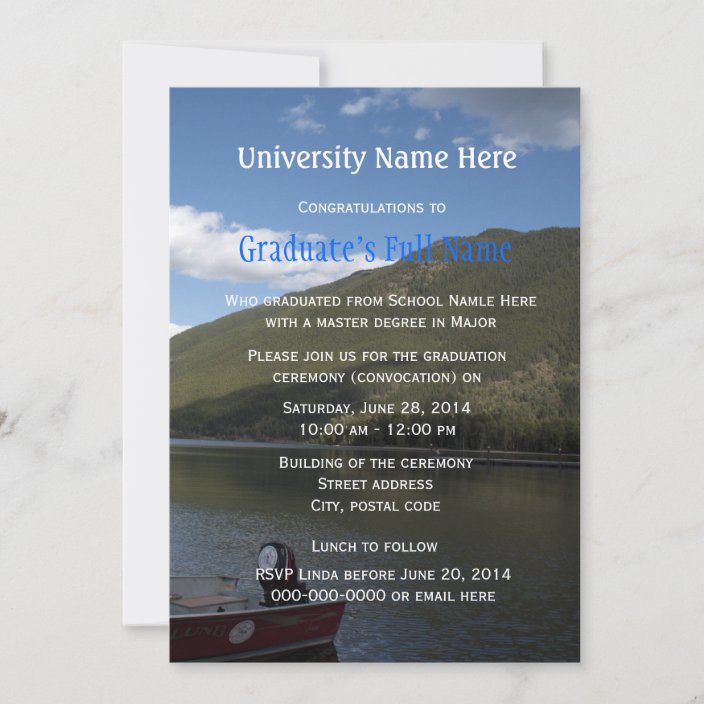 Graduation ceremony (convocation) invitations | Zazzle.com