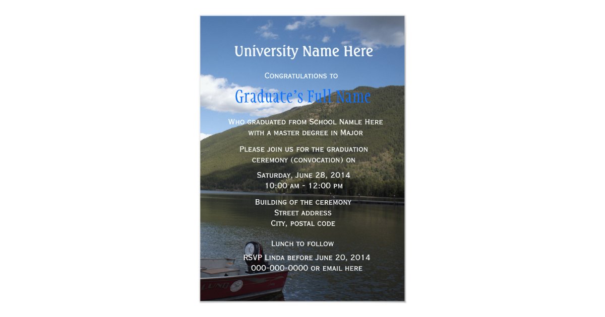 Graduation ceremony (convocation) invitations | Zazzle.com
