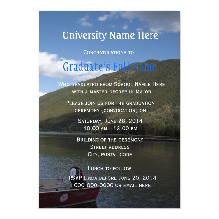 Graduation ceremony (convocation) invitations | Zazzle.com