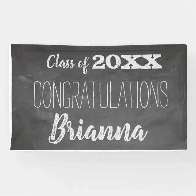 Graduation Chalkboard class of 2019 with text Banner | Zazzle