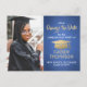 Graduation Change the Date Photo Blue Gold Update Announcement Postcard ...