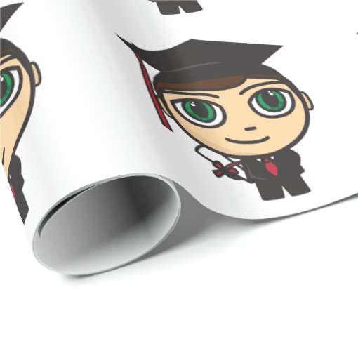 Graduation Character Wrapping Paper | Zazzle