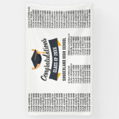 Graduation Class 20XX List of All Student Names Banner | Zazzle