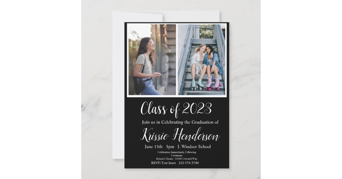 Graduation, Class of 2023, Photo Invitation | Zazzle