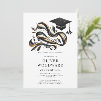 Graduation Class of 2024 illustration Grad Party Invitation | Zazzle