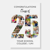 Graduation Class of 2025 Number 25 Photo Collage Foam Board | Zazzle