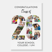 Graduation Class of 2026 Number 26 Photo Collage Foam Board | Zazzle