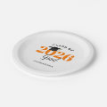 Graduation Class of 2026 Simple Orange and Black Paper Plates | Zazzle