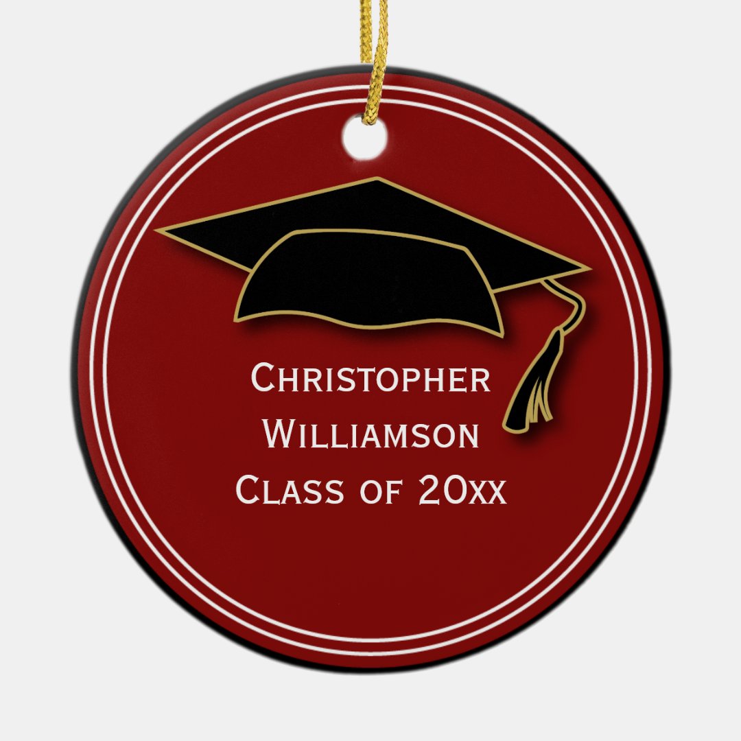 Graduation Class of Keepsake School Memento Ceramic Ornament | Zazzle