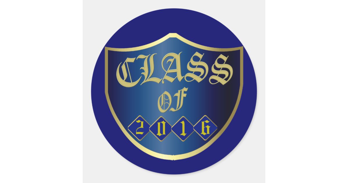 Graduation Class Of Shield Stickers | Zazzle