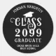 Graduation Class of Year Custom Color Classic Round Sticker | Zazzle
