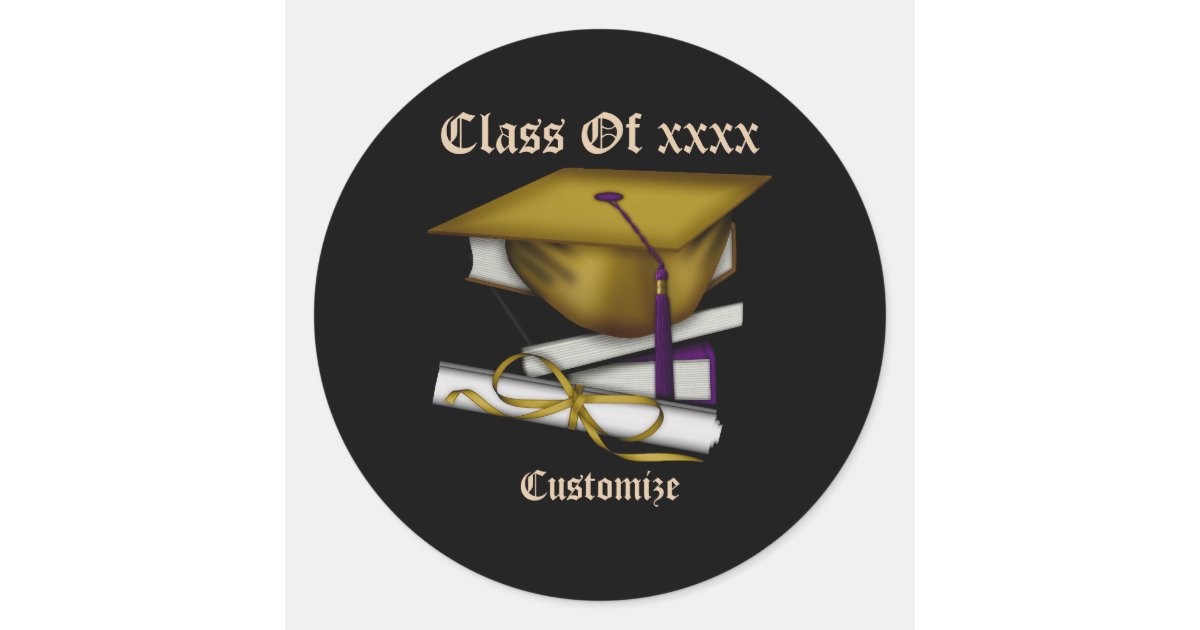 Graduation & Class Reunion Cap & Diploma Stickers | Zazzle