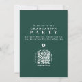 Graduation Classic Photo Dark Green Laurel Leaves Invitation | Zazzle