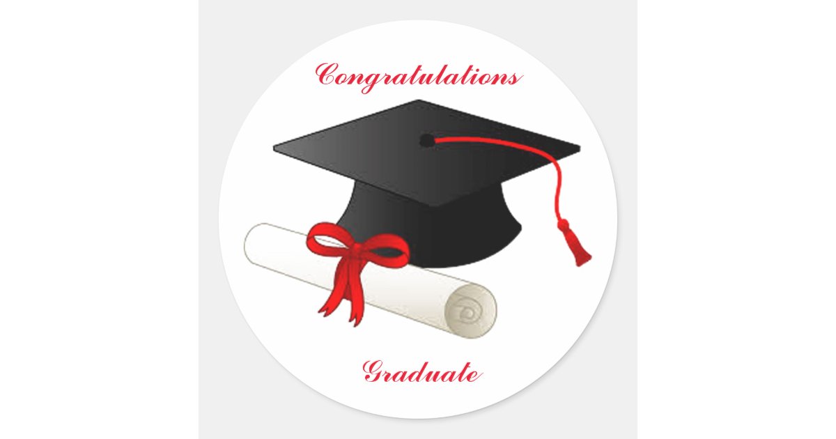 Graduation Classic Round Sticker | Zazzle