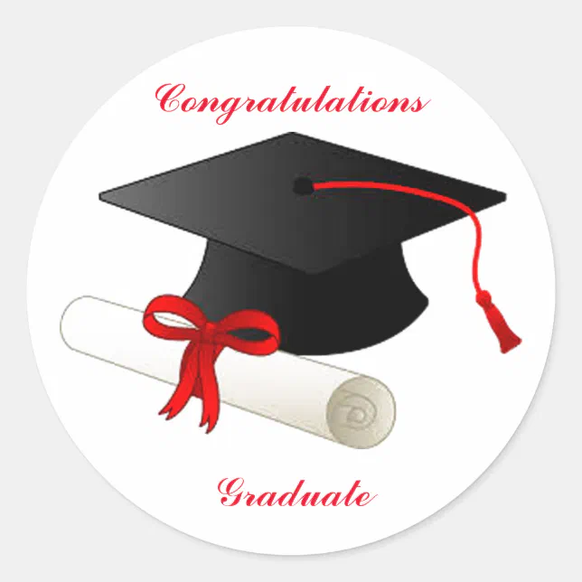 Graduation Classic Round Sticker | Zazzle