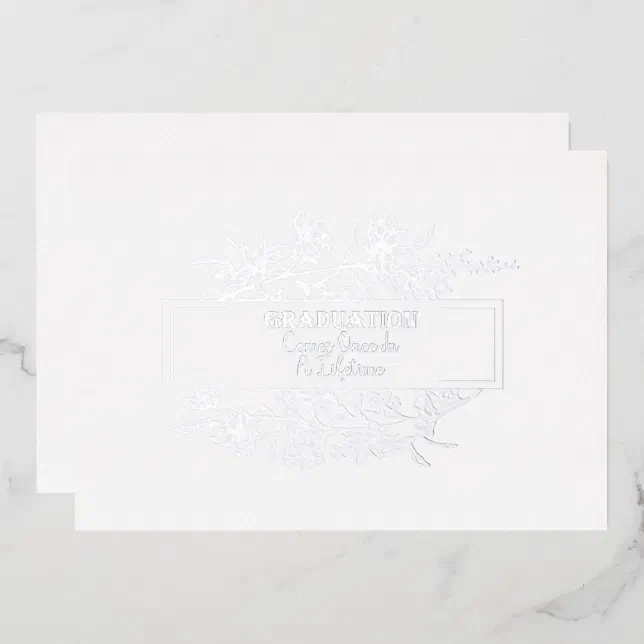 Graduation Comes Once In A Lifetime Foil Invitatio Foil Invitation | Zazzle