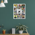 Graduation Congrats 42 Photo Collage Black White Poster | Zazzle