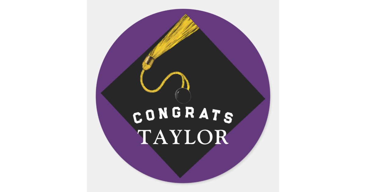 Graduation Congrats Classic Round Sticker | Zazzle
