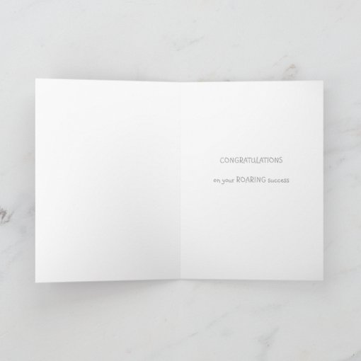 Graduation Congrats - Lion Cartoon Roaring Success Card | Zazzle