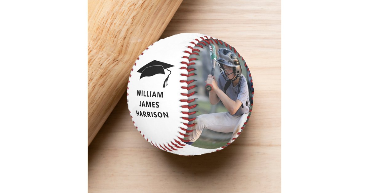 Graduation Congrats Personalized Photo Baseball | Zazzle