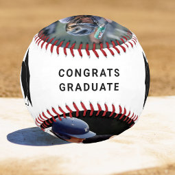Graduation Congrats Personalized Photo Baseball | Zazzle