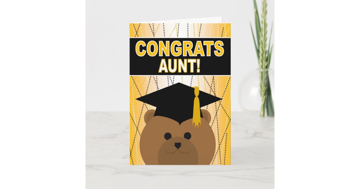 Graduation Congratulations Aunt! Card | Zazzle