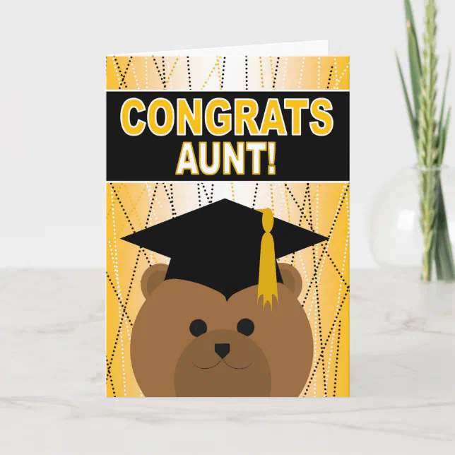 Graduation Congratulations Aunt! Card | Zazzle