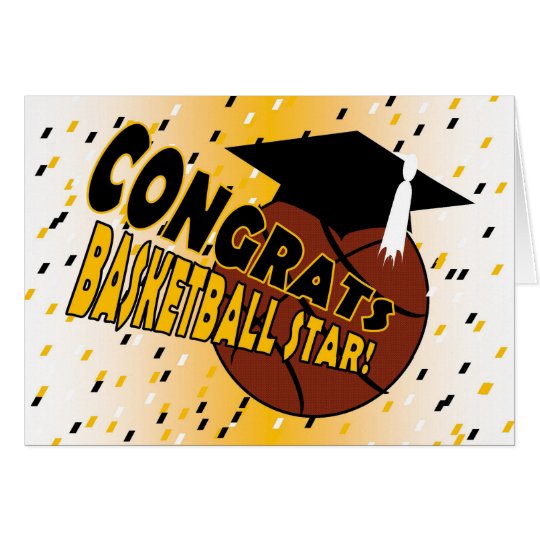 Graduation Congratulations for a Basketball Star Card | Zazzle