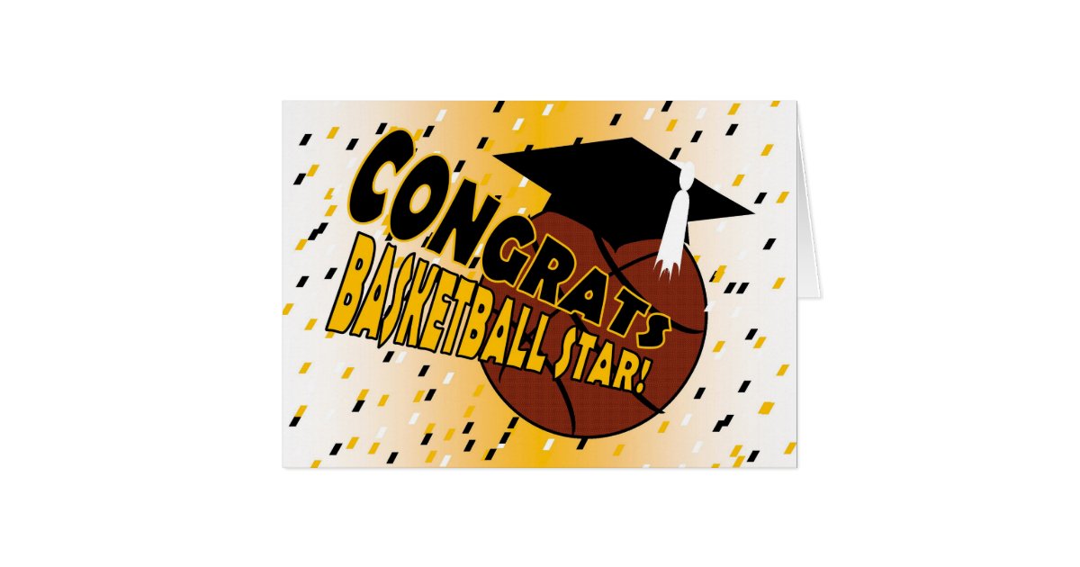Graduation Congratulations for a Basketball Star Card | Zazzle
